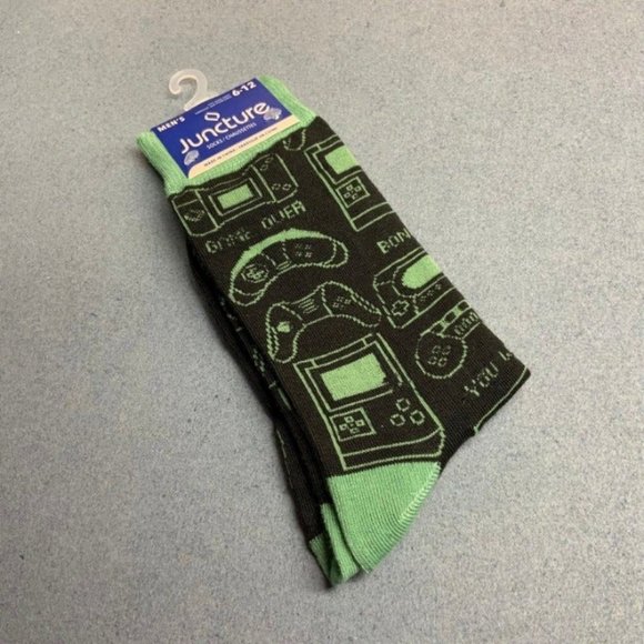 Underwear & Socks | Mens Socks Gamer Video Game Sage Green Black Womens ...